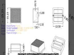 14.07×14.92mm Size High Power Single Lens 30×90° Available Eco-Material Easy Installation Lens