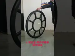 China Custom Aluminum Circle Windows with Double Tempered Glass - Windproof Round Design, 5-Year Warranty for sale