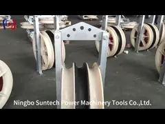 60KN Aluminum Nylon Sheaves Pulleys Three Sheave Transmission Stringing Blocks