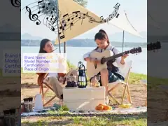 China 10W LED Hanging Camping Light 1600K 3200K 4500K USB Hanging Light With Bluetooth Audio for sale