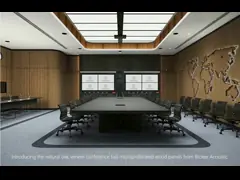 Natural Oak Veneer Conference Hall 2/2/0.7mm Microperforated Wood Panels Wall Acoustic Board 