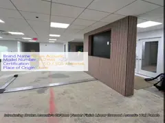 28/4mm Veneer Finish Linear Grooved Acoustic Wall Panels Sound Absorption Isolation Board