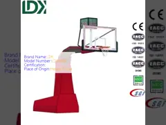 Top Quality Portable Glass Backboard Hydraulic Match Basketball System