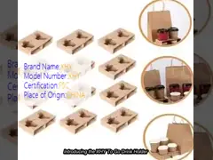 Paper Cups To Go Drink Holder Made of 100% Virgin Wood Pulp Durable Material