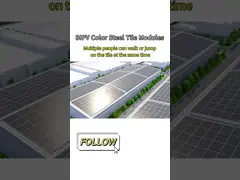 China 520W BIPV Color Steel Solar Tile - TOPCon Cell Technology, 2400x1314mm Size, 2400Pa Snow Load Capacity for sale