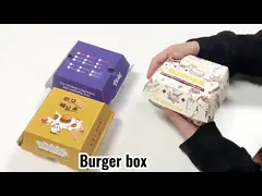 China Compostable Greaseproof Burger Boxes Eco-Friendly Food Packaging for Budget-Friendly Solutions Custom Size Accepted for sale