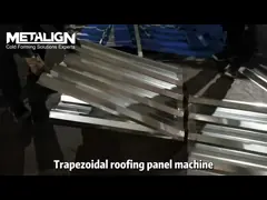 Macchina per la formazione di rotoli di pannelli trapezoidali per tetto in acciaio a taglio elettrico da 0,3-0,8 mm