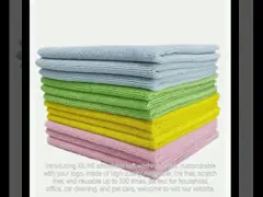 KILINE Absorbent Soft Washing Cloths Custom Package Logo Label Microfiber Cleaning Cloth Lint Free Towels for Household