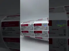 High Performance Glass Vial Labels With Glossy Surface Finish 2.5 Mil Thickness