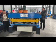 China 0.25-0.6mm Material Thickness 5.5×1.4×1.5m Double Layer Forming Machine 8-12m/min Forming Speed for sale