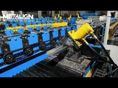 High Speed Drywall Track Roll Former With Embossing Accurate Hydraulic Cutter Continuous Production