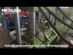 Anti Seismic Strut Channel Roll Forming Machine with Pre Punched Holes and Stable Production Process