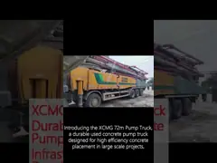 China XCMG 72m pump truck Durable Used Concrete Pump Truck for Infrastructure Development Solutions for sale