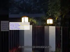 China Black / Grey Modern Gate Pillar Lights Intelligent Outdoor Lights For Gate Pillars for sale