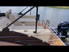 China Effortlessly Glide Through the Water on Our Pontoon Boat with Under Seat Storage for sale