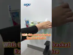 China 32cm Wide Self Adhesive Toothbrush Holder Organizer Holders Bathroom Decor With Toothpaste Dispenser for sale