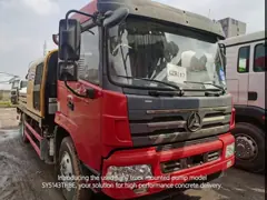 USED SANY TRUCK-MOUTED PUMP Line Pump Concrete Machinery China Export Equipment