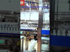 04-11 The double-head sleeve labeling machine customer site sleeve labeler