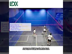 China Professional Outdoor Squash Court High Strength Wood Flooring System Customized Solutions And Tempered Glass for sale