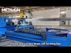China Heavy Duty Box Beam Roll Forming Machine With Cooling System Precision Round Hole Punching for sale
