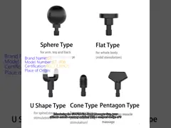 9.8 х 7.9 х 2.4 дюйма черный вибрирующий массажный пистолет профессиональное решение для восстановления мышц