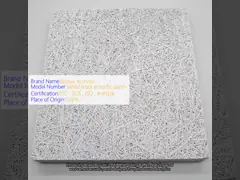 RAL White Ceiling Baffles Wood Wool Cement Acoustic Panels Sound Absorption Board