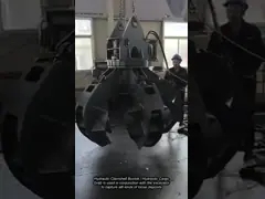 China Orange Peel Grapple 360° Rotating ORANGE PEEL Hydraulic Scrap Grapple Fixed Scrap Grapple Excavator Attachment Excavator Spare Part 20-25ton 30-35ton for sale