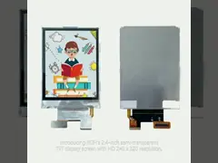 OEM Semi Transparent TFT  Display Screen HD 240x320LCD 2.4 Inch