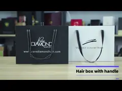 China Customized Hair Extension Packaging Boxes Sliding Drawer With Ribbon Handle for sale