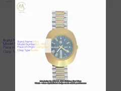 Mineral Dial Window Stainless Steel Strap Watch with Quartz Movement and Metal Strap