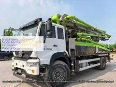 Concrete Pump Truck Used Original 2020 Zoomlion 38m 38 meters with STERR Chassis