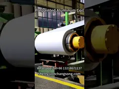 Colour coated aluminium coil production