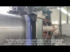 China 304 Stainless Steel Wedge Wire Screen For Filtration Wedge Wire Filter Screen Pickling for sale
