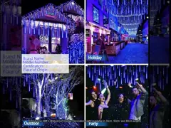China Waterproof Holiday Decoration Light 30cm / 50cm / 80cm Meteor Shower Christmas Lights for sale