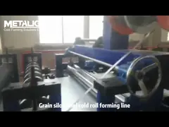 China Grain Silo Roll Forming Machine with Waste Material Collection and Hydraulic Punching for sale