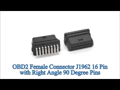 16 Pin OBD 2 OBD2 OBDII Female Connector With Right Angle Pins Bent Towards the Wide Side