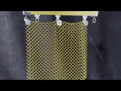 Gold Aluminum Decorative Coil Mesh Ceiling Curtain