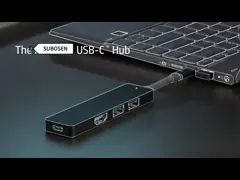 USB C 6 en 1 Adaptateur multiport pour HDMI Splitter USB-A 3.1 Port de données de type C 100W PD Lecteur de carte SD