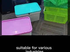 China Foldable Plastic Crate Stackable Storage Heavy Duty Plastic Container For Industrial Use for sale