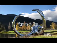 5.3m High Mirror Polished Stainless Steel Public Mammoth Sculpture