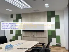 Meeting Room Absorbers Fabric Wrapped Acoustical Wall Panels Sound Absorbing Board
