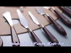 China Stainless Steel Palette Knife Set 5 Piece Art Tools Kit For Oil And Acrylic Painting for sale