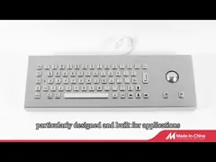 China Full Keys Industrial Trackball Keyboard Electroplated Black Metal Keyboard 103 Keys for sale