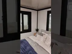 Casa de contenedores expandible a prueba de fuego de 40 pies con terraza