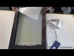 China Custom Texture Paper Shirt Packaging Box with PVC Window - 500pcs MOQ, 10-Day Production for sale