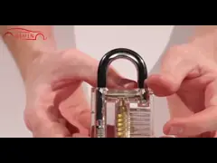 China 12pcs Black Locksmith Tools Lock Pick Set Transparent lock picking practice kit Tools for sale