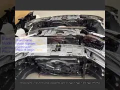 Front bumper disassembly parts for C-h-ery Tiggo 8, Tiggo 7 and Tiggo 9 Pro/Plus