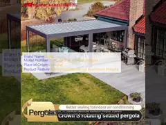 Customized Motorized Aluminum Pergola with Smart Home Integration and Wall-mounted Installation