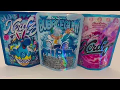 China Candy Child Proof Print Packaging Design 3 Sided Mini Ziplock 3.5g Gram 3.5 Custom Mylar Bag for sale