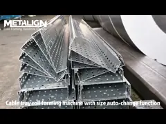 China Servo Feeding Punching Cable Tray Roll Forming Machine Production Line For Galvanized Cable Trays for sale